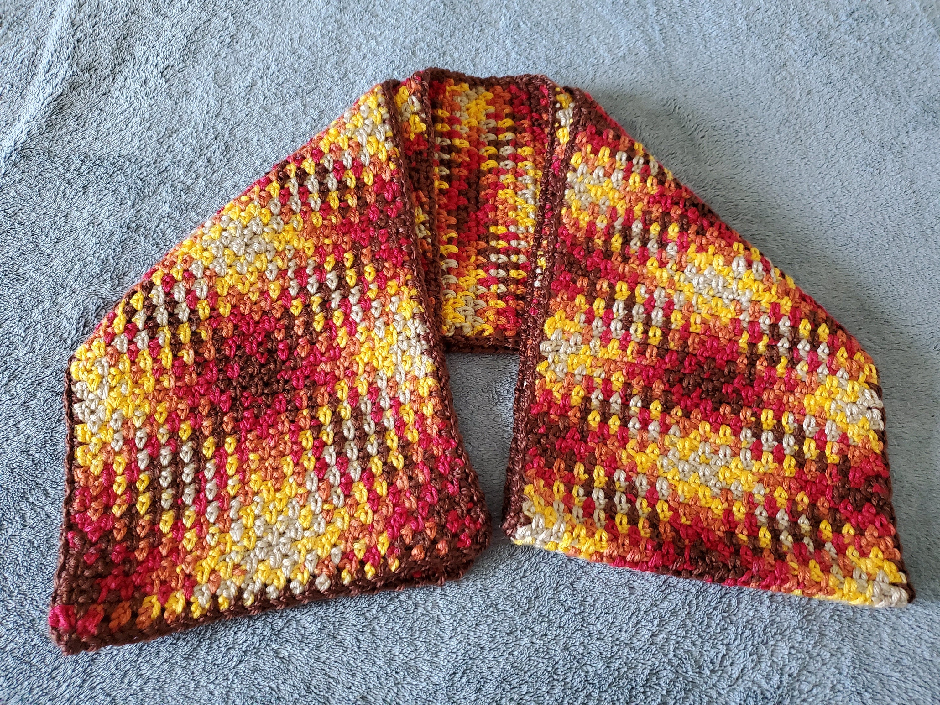 Argyle Pattern Crocheted Scarf - Etsy.de