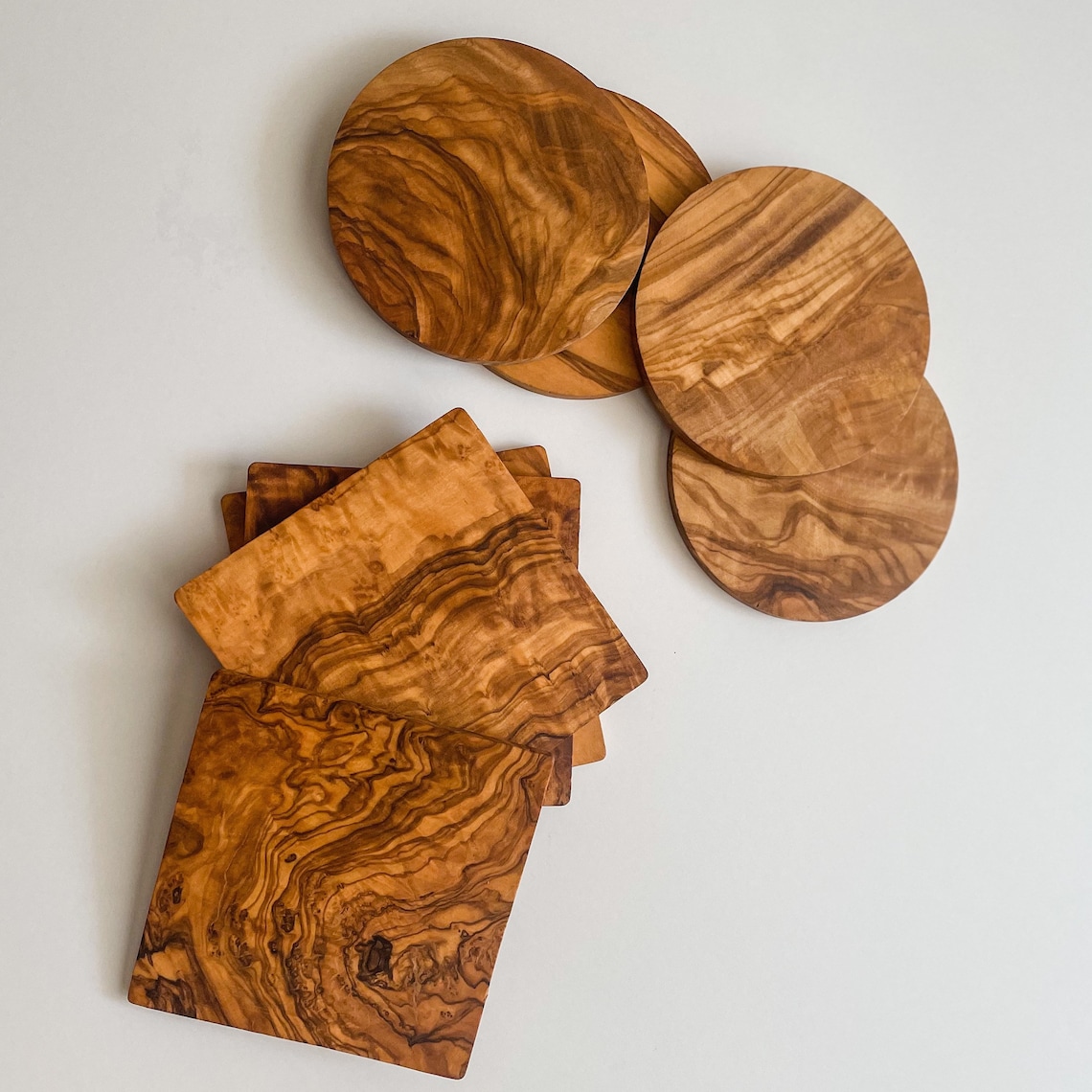 Personalized Olive Wood Coasters Custom Olive Wood Coaster | Etsy