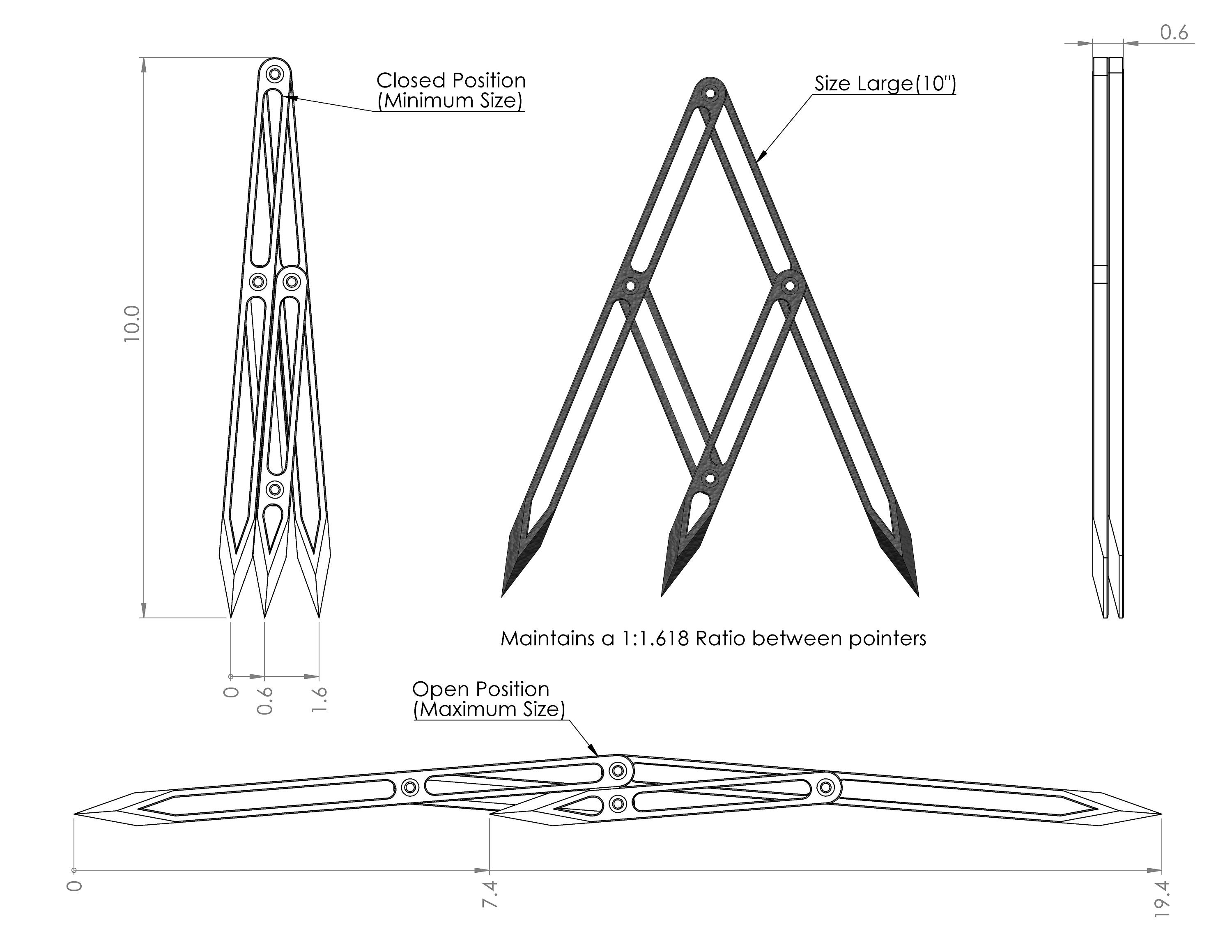 Fibonacci Gauge Golden Mean Caliper: A Golden Ratio - Etsy