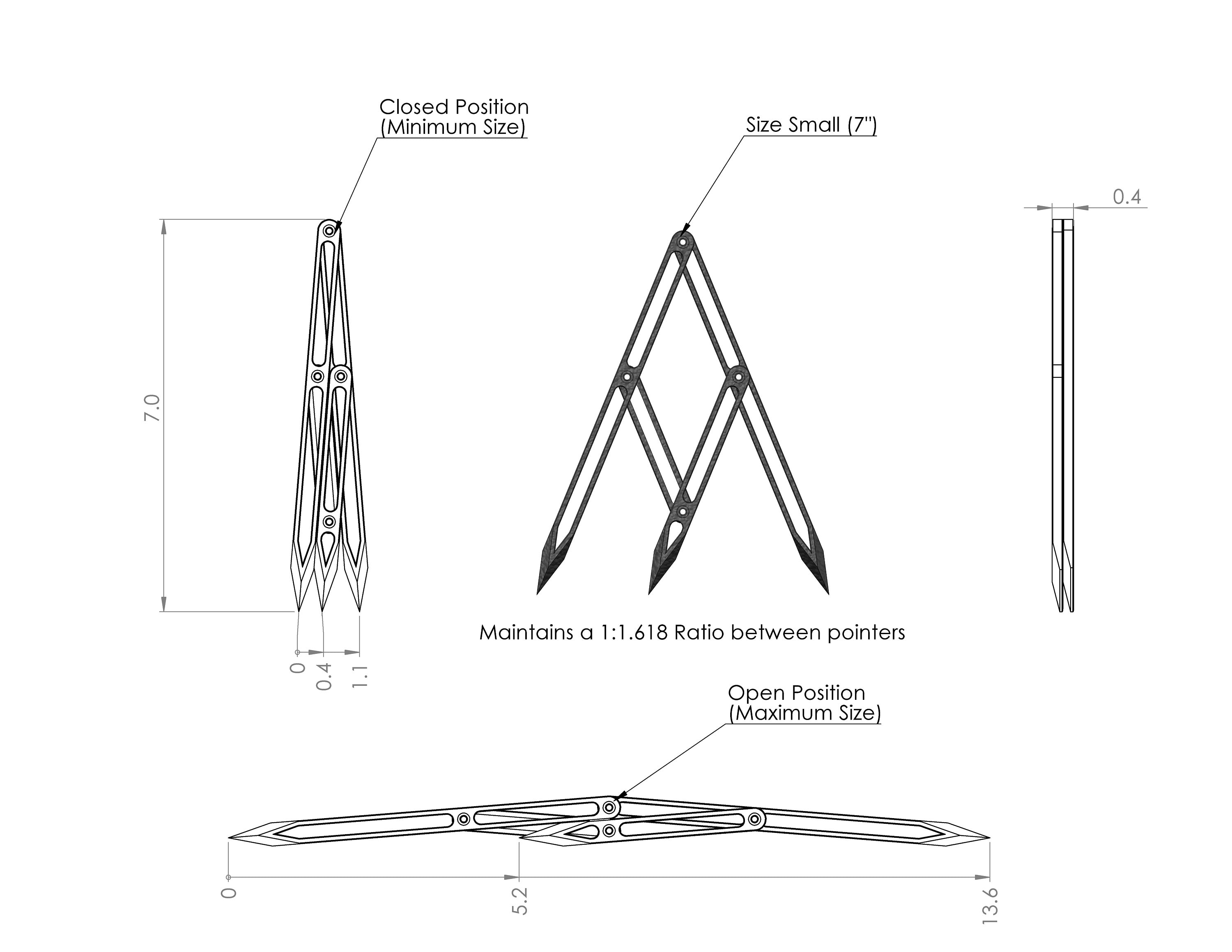 Fibonacci Gauge Golden Mean Caliper: A Golden Ratio - Etsy