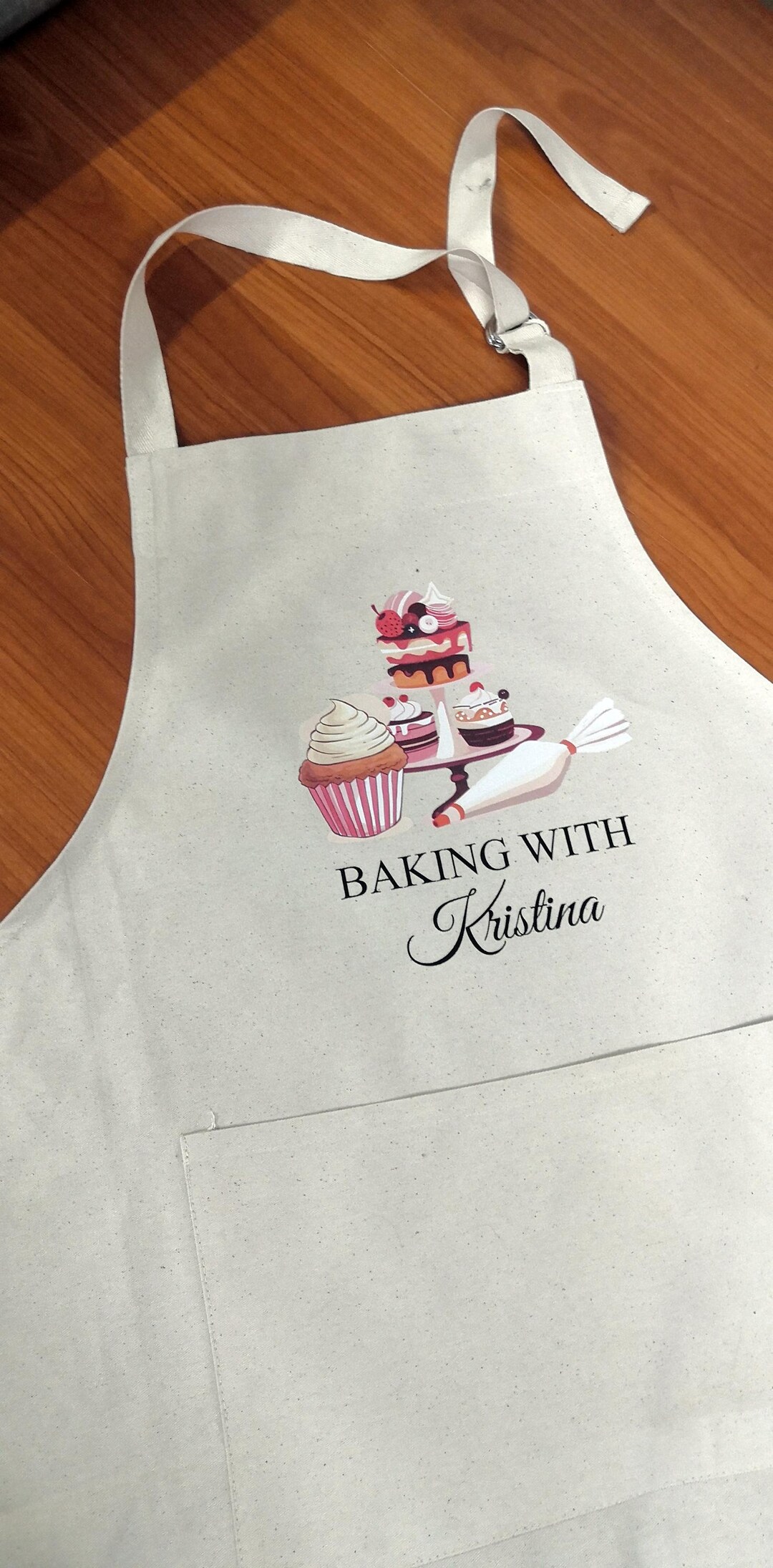 Personalised Bakers Apron Gift Baking Cake, Cup Cake Made From Fair ...