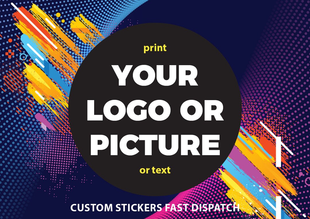 Personalised Stickers, Custom Logos, Custom Writing, Circle Shape 45mm ...
