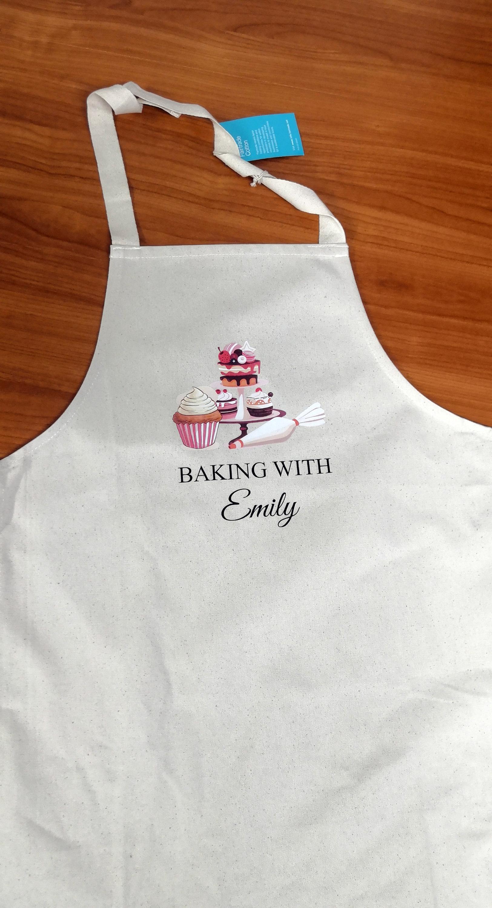 Personalised Bakers Apron Gift Baking Cake, Cup Cake Made From Fair ...