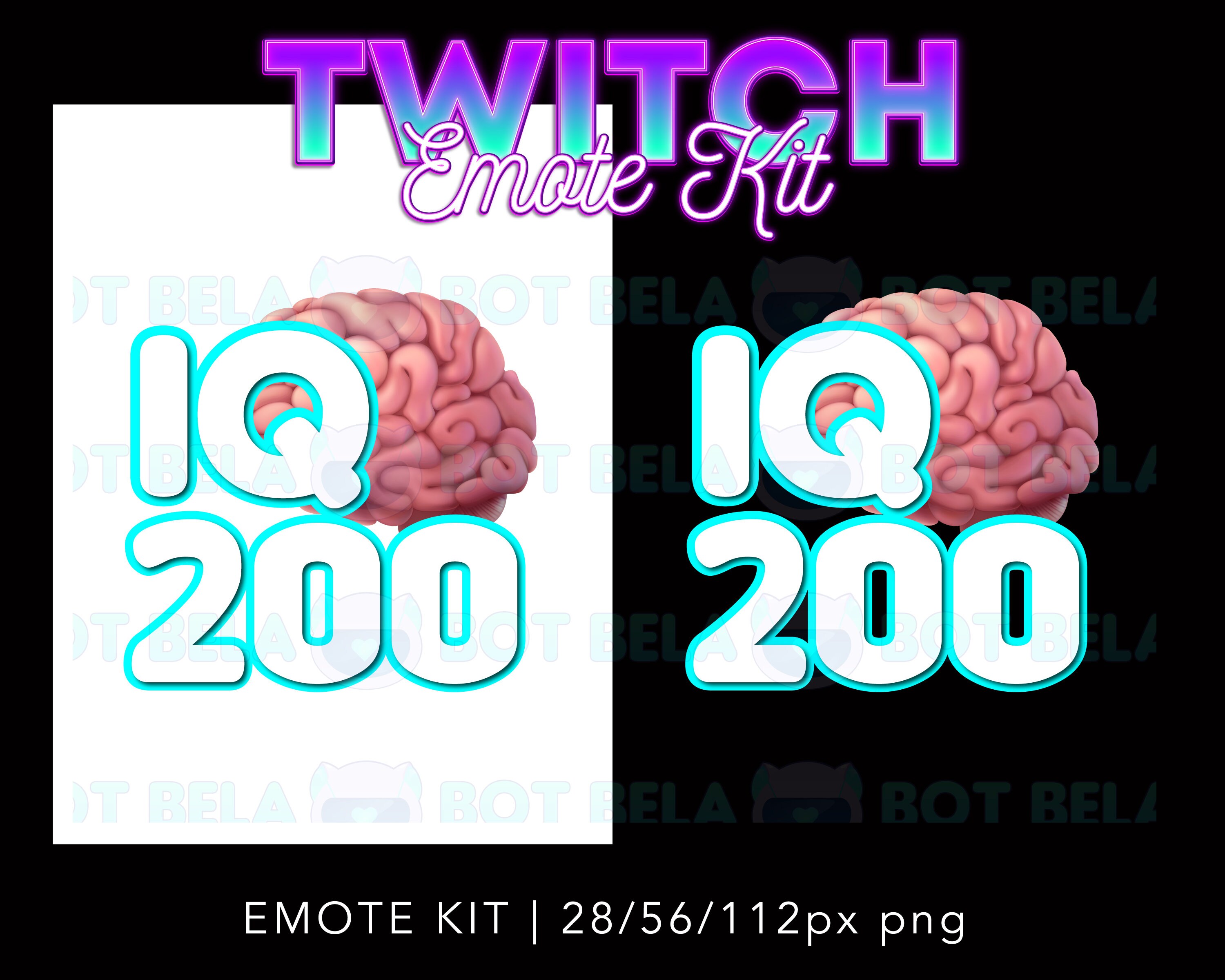 Twitch Emote 200 IQ | Etsy