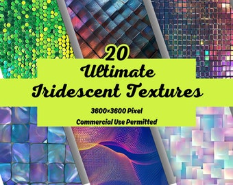 Ultimate Iridescent Textures 14 Seamless Digital Paper Metallic ...