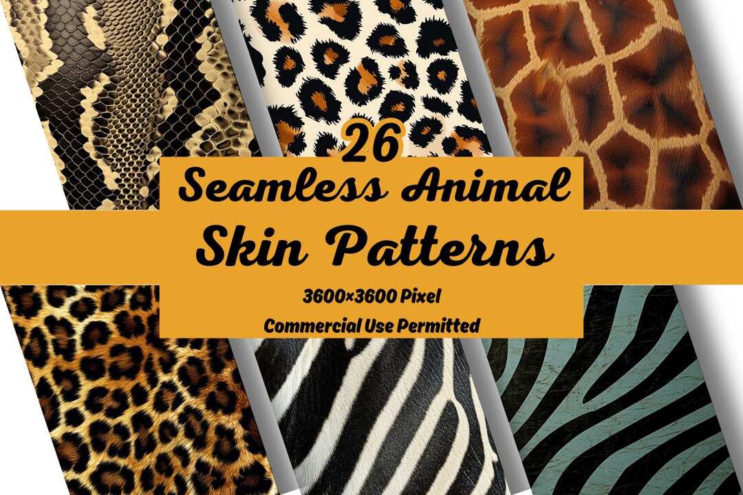 Classic Animal Print Digital Paper, Animal Skin Seamless Patterns With ...