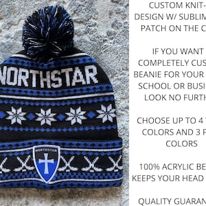 Custom Beanie, Custom Winter Hat, Personalized Beanies With Your School ...