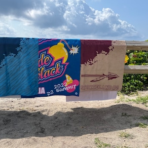 Custom Sublimated Beach Towel, Custom Logo Towel, Sports Team Towel ...