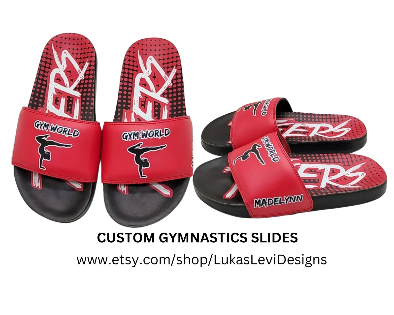 Custom Cheer and Gymnastic Team Slide Sandals Bulk Gymnastic - Etsy