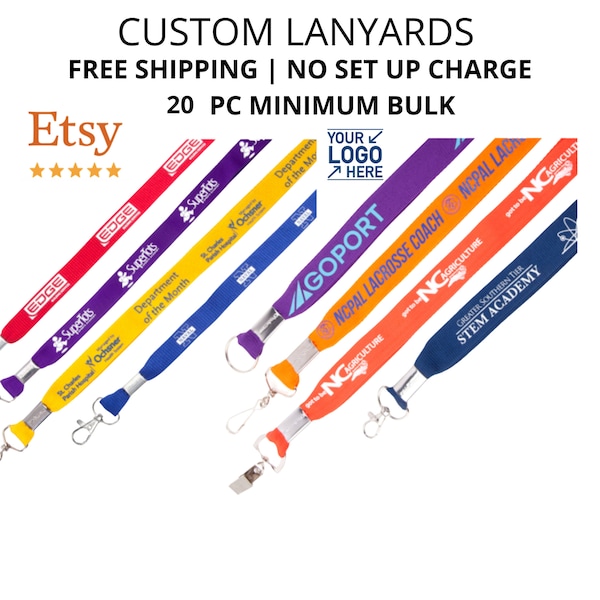 Lanyards With Logo Badge - Etsy