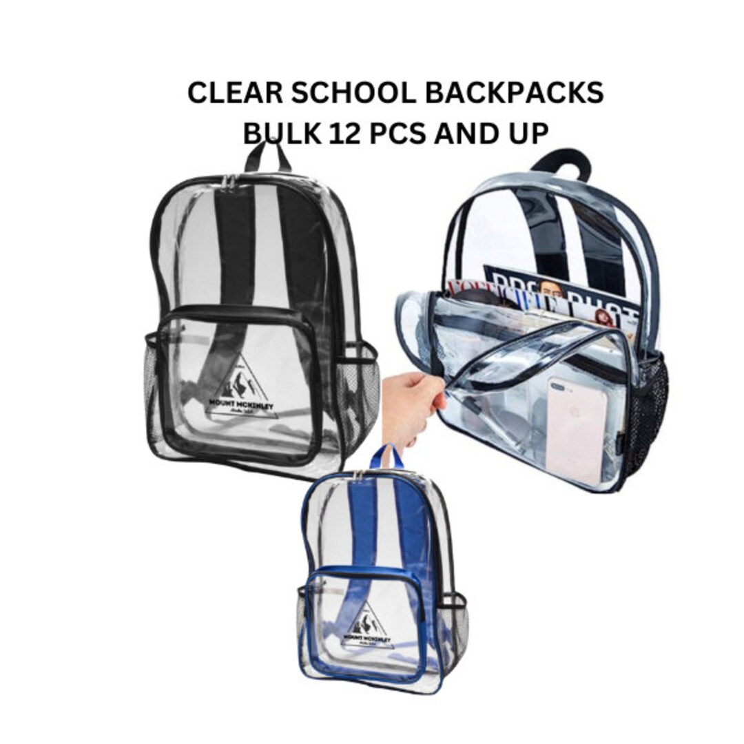Custom Clear Backpack, Clear Back to School Backpack, Clear Backpacks ...