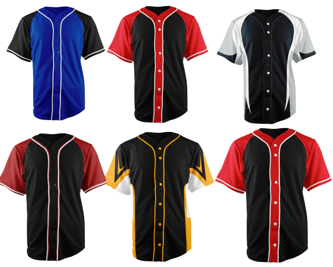 Baseball Jersey, Full Button Custom Baseball Team Uniforms, Sublimated ...