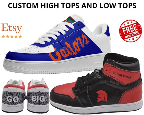 Custom Sneakers High Top and Low Top Custom Logo Shoes - Etsy