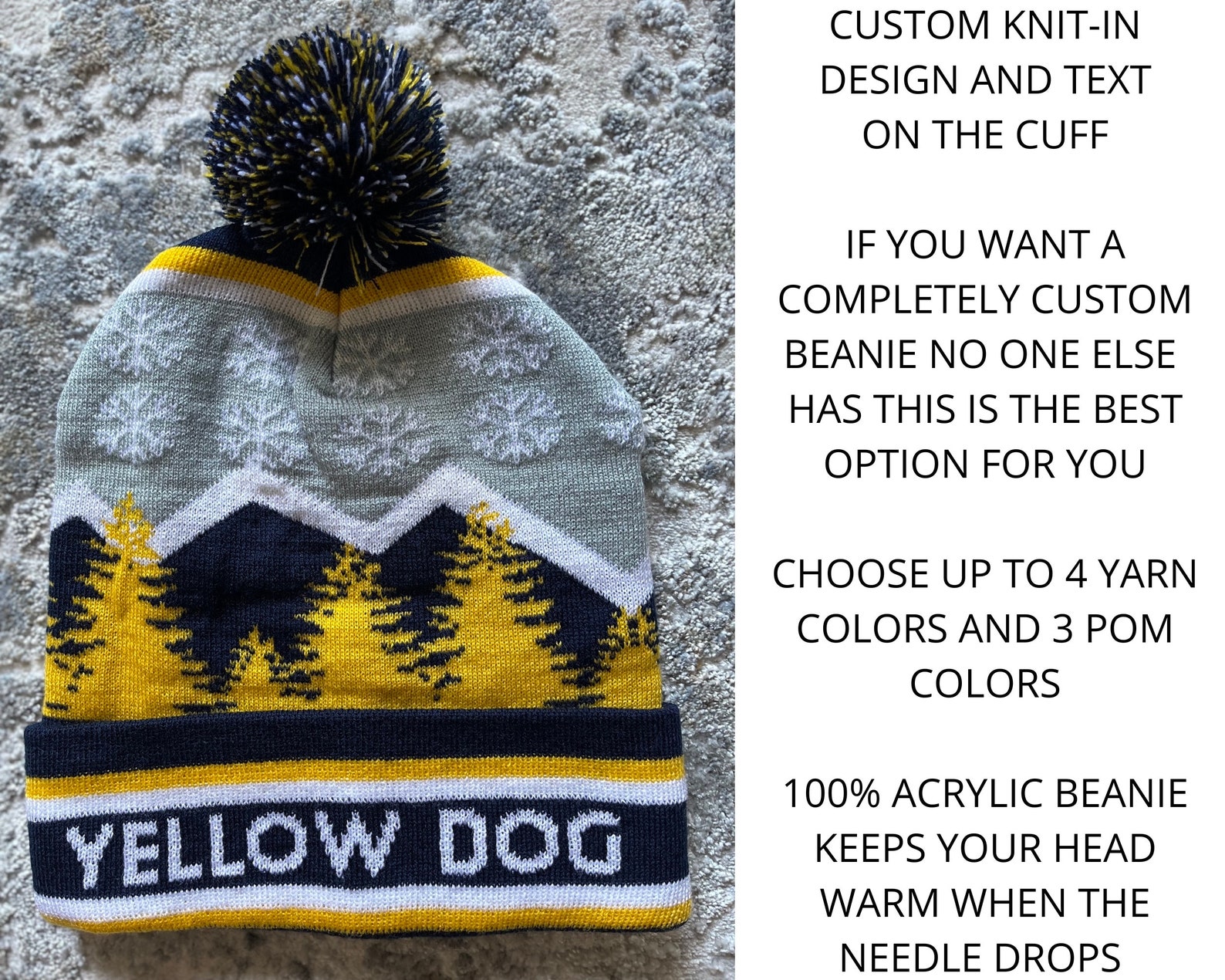 100% Custom Knit Beanies With Your Logo or Design Custom - Etsy