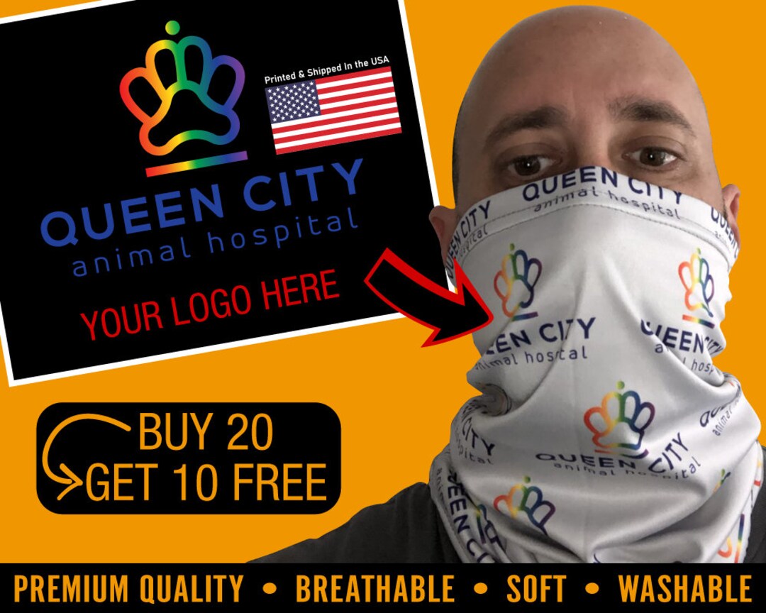 Custom Logo Neck Gaiter, Custom Company Neck Gaiter, Personalized Full ...