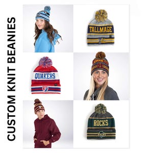 Custom Beanie Hat With Your Team Logo, Design Your Own Knitted Beanie ...