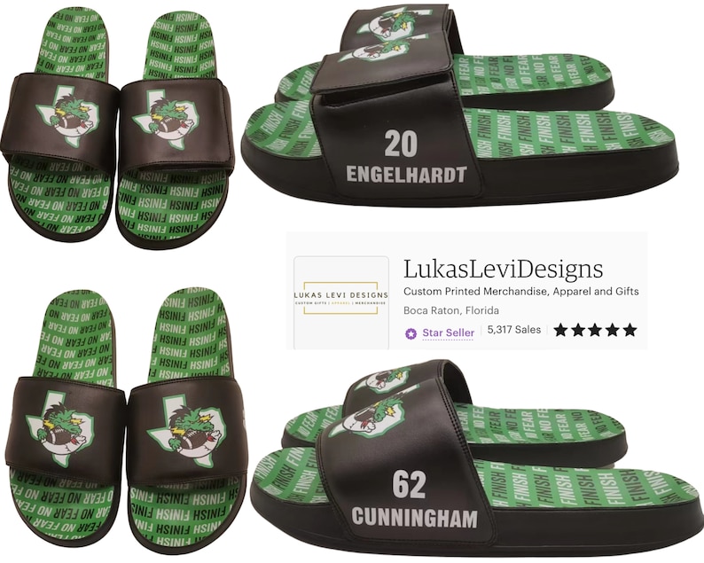 Custom Slides Team Slide Sandals Custom Sandals - Etsy