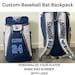 Custom Baseball Bat Bag, Personalized Baseball Bag, Baseball Bat ...