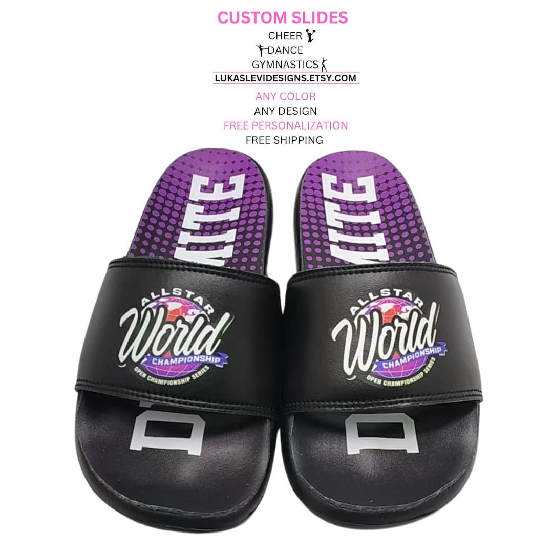 Custom Cheer Slides, Cheerleading Team Gifts, Dance Slides, Gymnastic ...