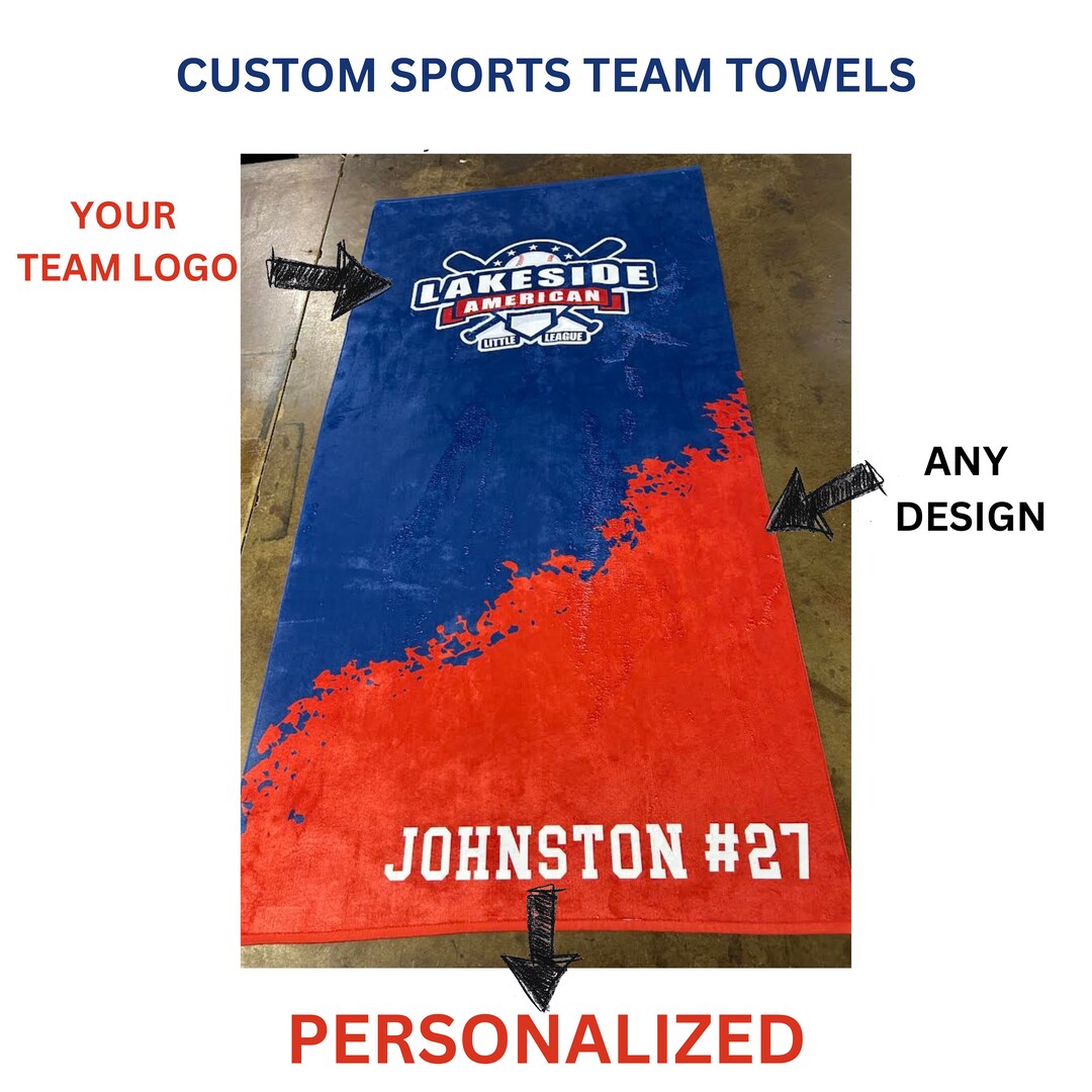 Custom Sublimated Beach Towel, Custom Logo Towel, Sports Team Towel ...