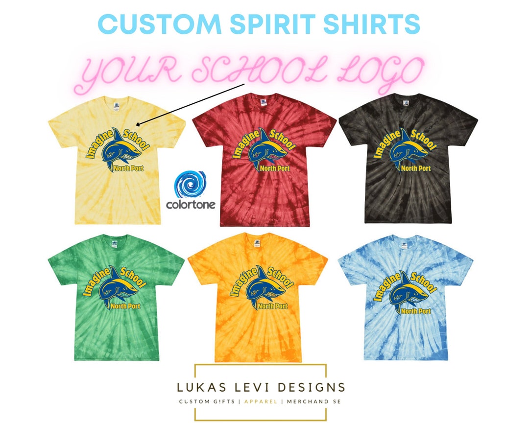 Custom Tie Dye School Spirit T-shirts, School Pride Tie Dye Shirt ...