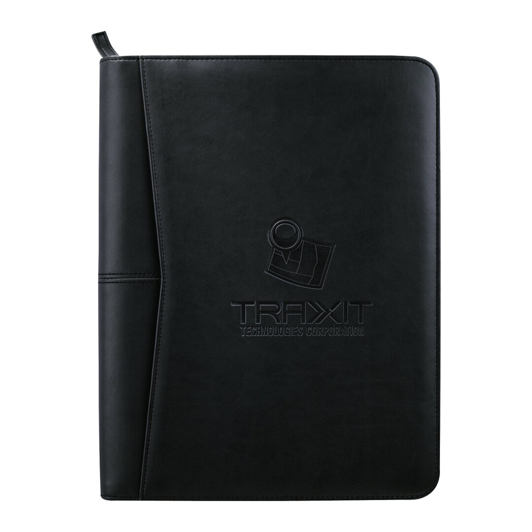 Ultrahyde Zippered Padfolio, Custom Padfolio, Debossed Padfolio ...