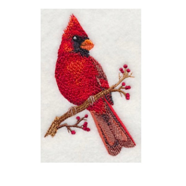 Embroidered Cardinal - Etsy
