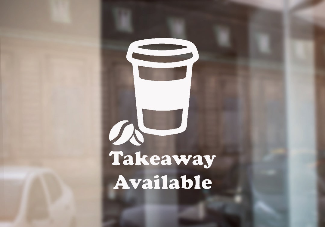 Coffee Shop Decal Commercial Decal Fresh Coffee Cafe - Etsy
