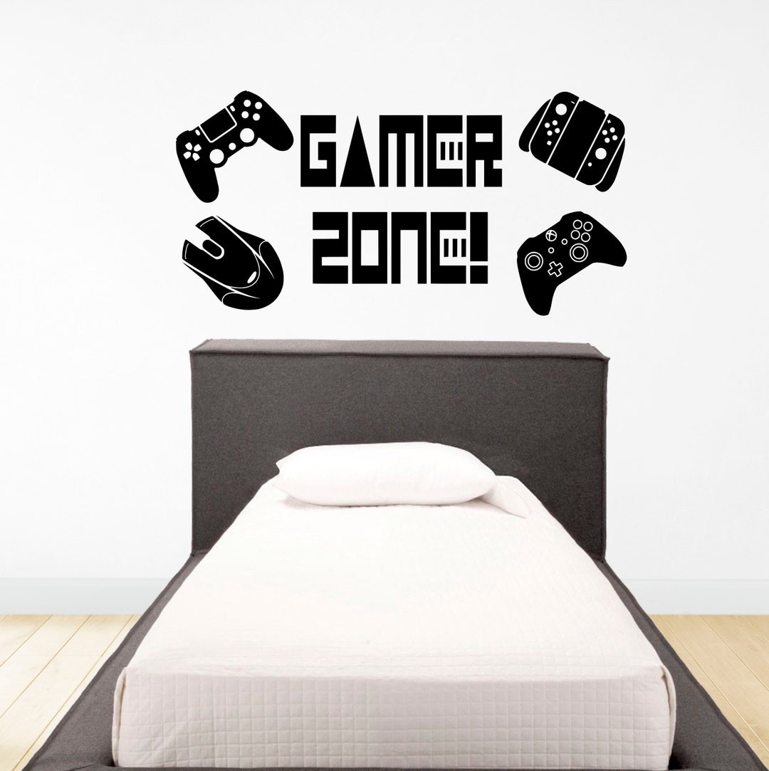 Gamer Wall Decal Gamer Room Man Cave Gamer Boy Gamer - Etsy