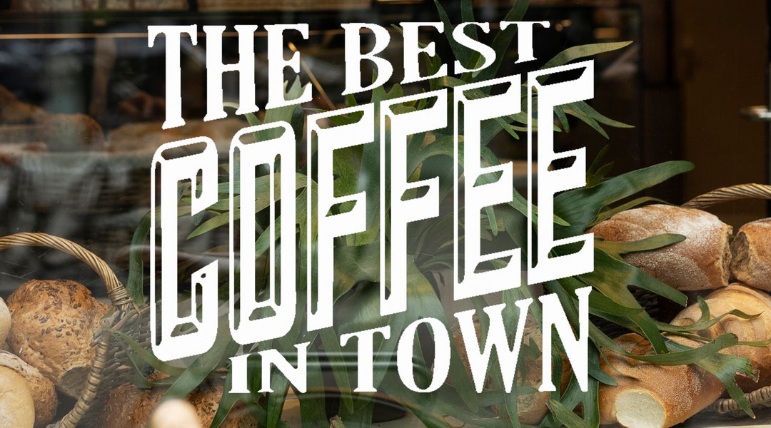 Coffee Shop Decal Commercial Decal Fresh Coffee Cafe - Etsy