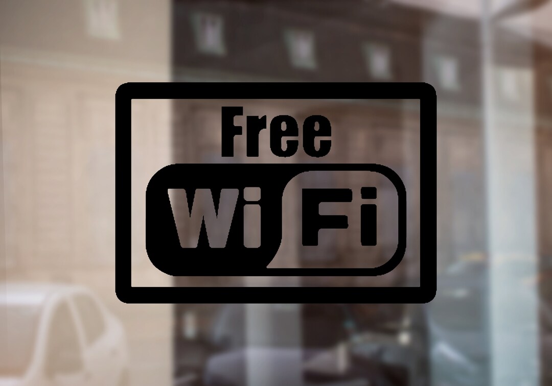 Free Wifi Decal Commercial Decal Store Wifi Sign - Etsy