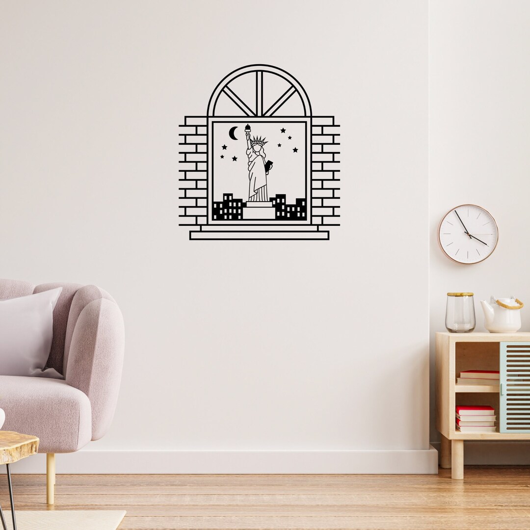 Window View Decal Bedroom Wall Decal Living Room Decal Wall Decal High ...