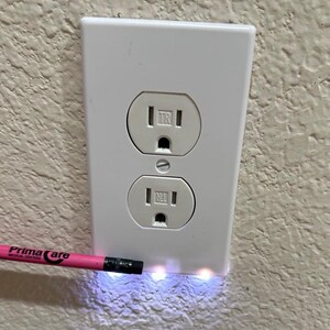 Wall Plate Outlet Cover Built-in LED Light Rounded - 5 Pack - Etsy