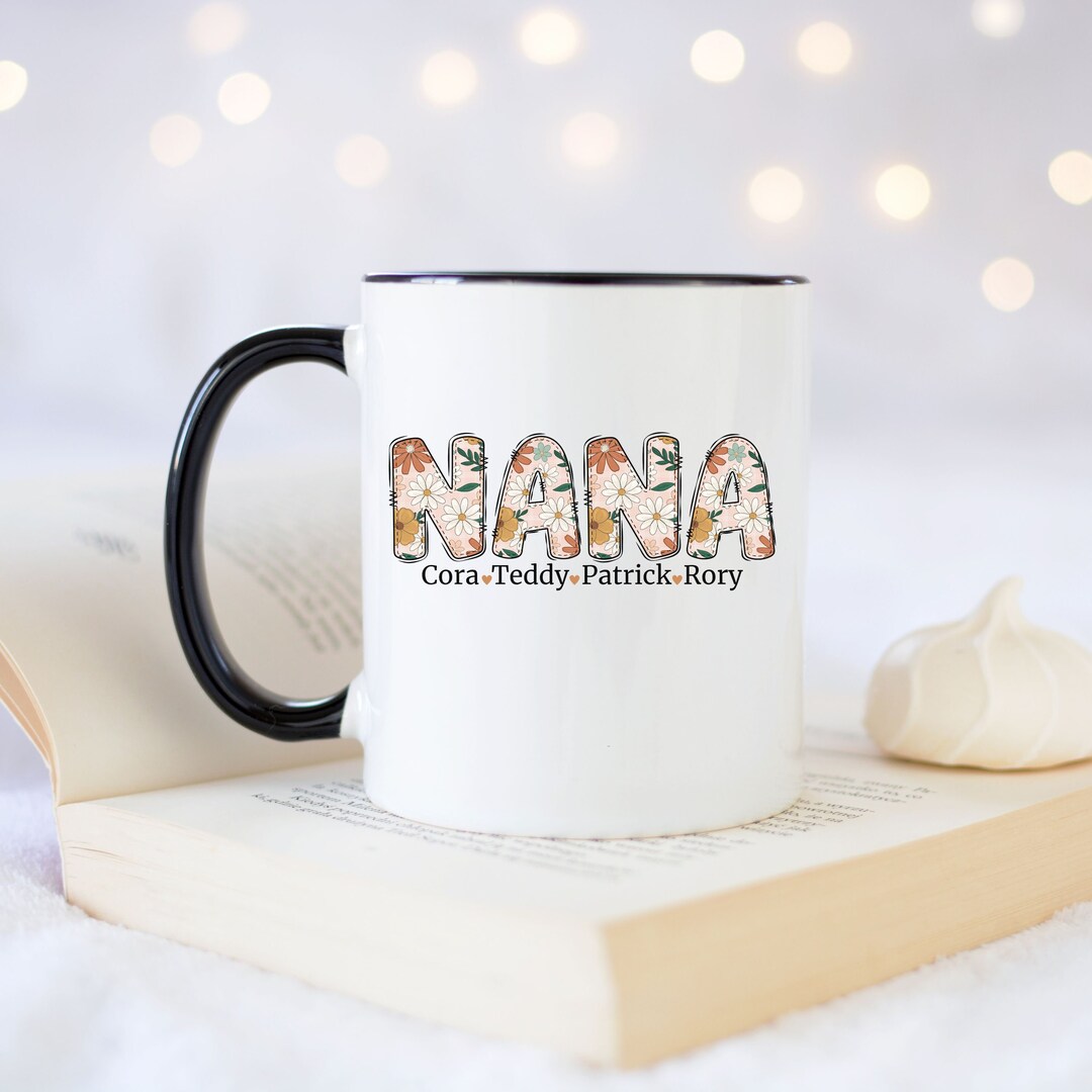 Personalized Nana Mug With Grandchildren's Names, Custom NANA Coffee ...