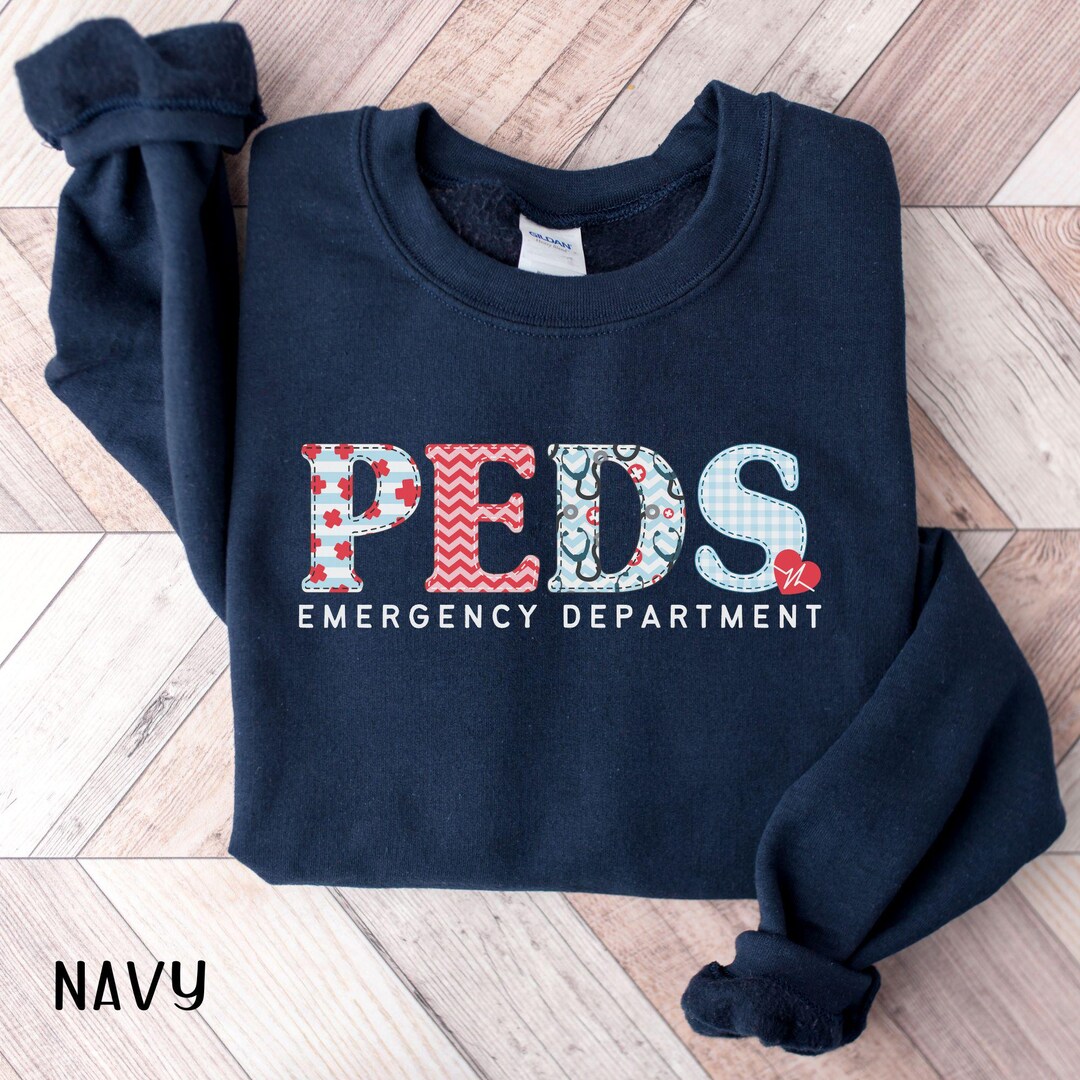 Pediatric Emergency Department Sweatshirt, Peds ED Nurse/staff Sweater ...