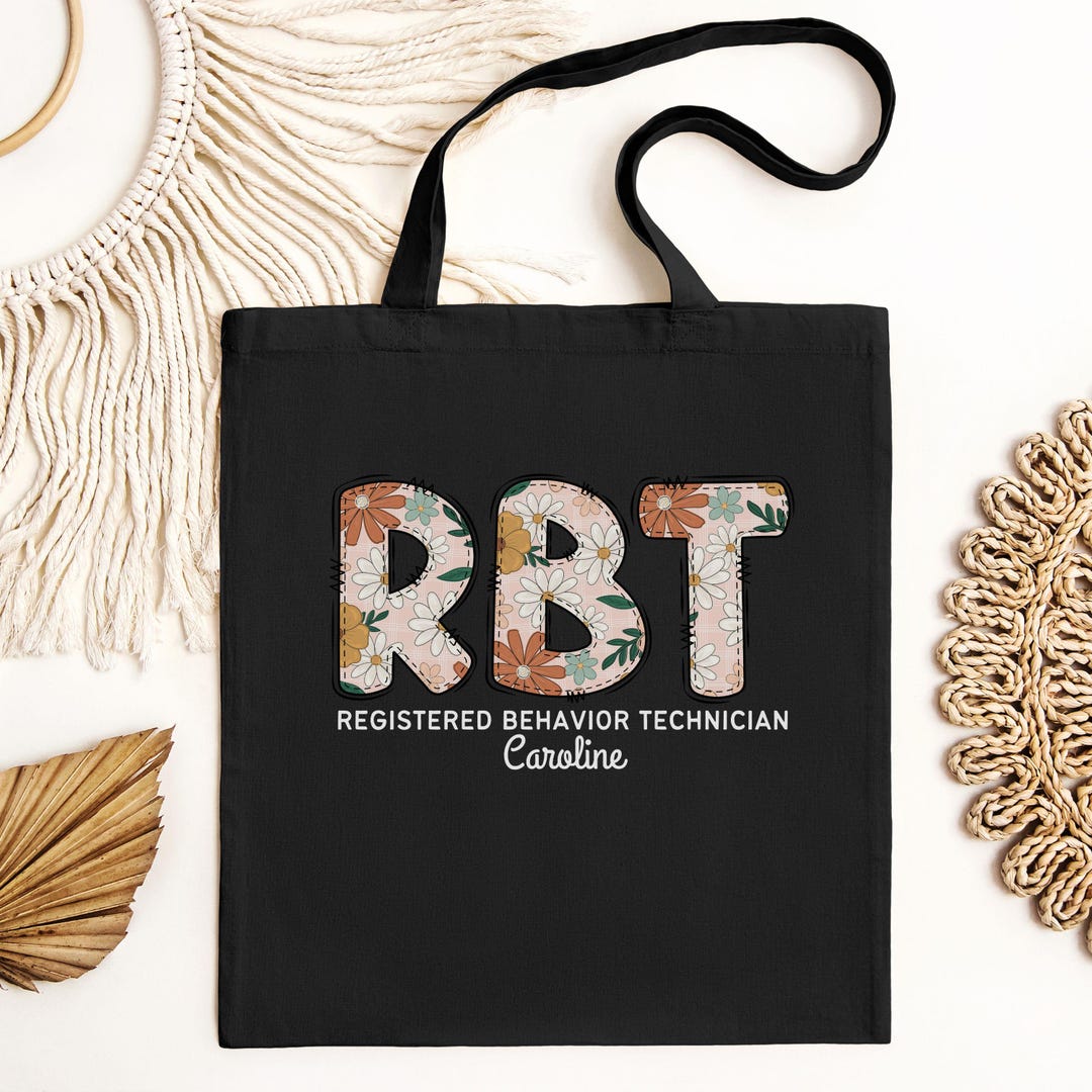 Personalized RBT Tote Bag, Gift for Registered Behavior Technician ...