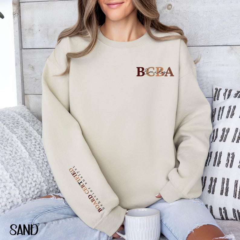 Personalized Behavior Analyst Sweatshirt, Custom BCBA Gift, BCBA ...