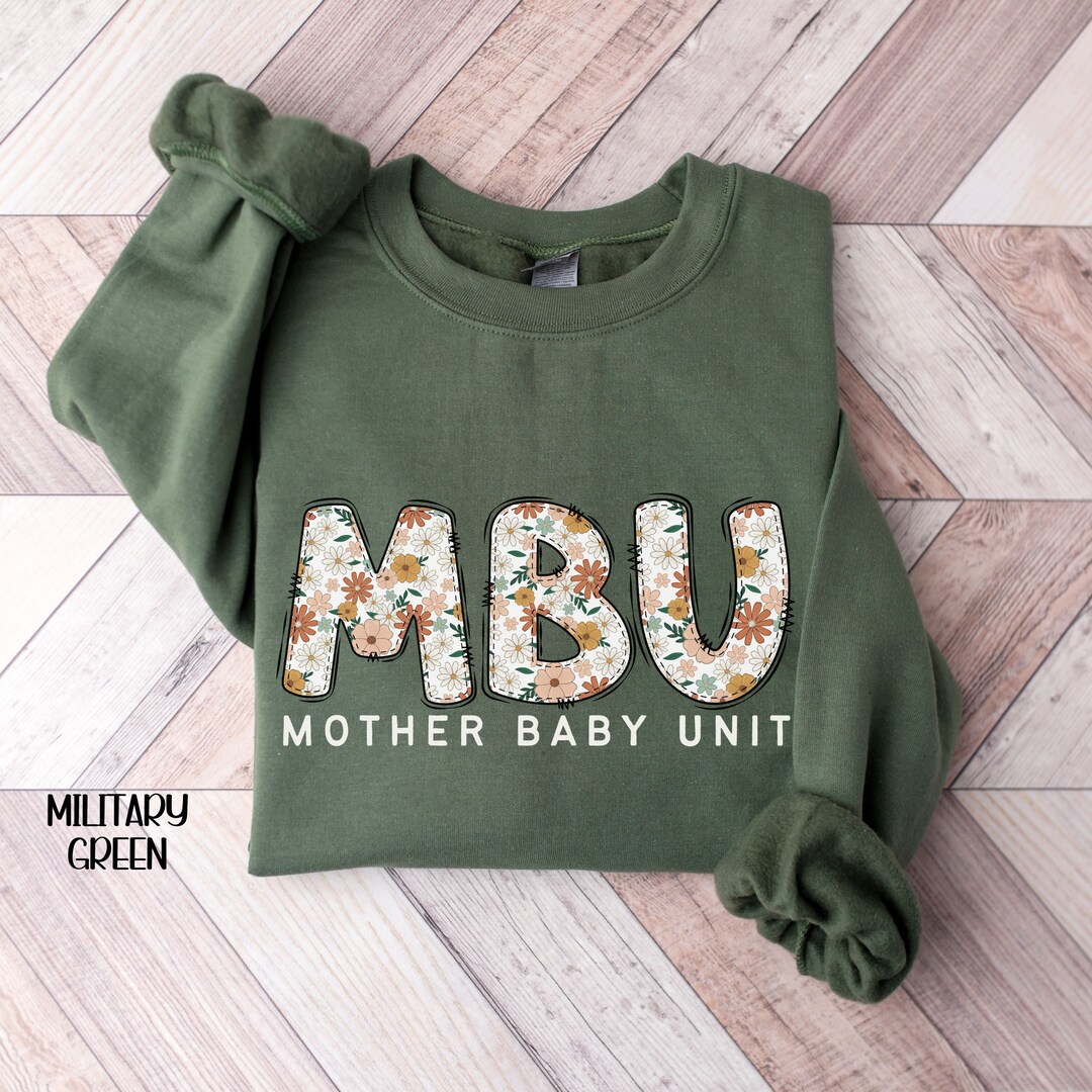 Floral Mother Baby Unit Sweatshirt, Mother Baby Nurse Sweater, Newborn ...