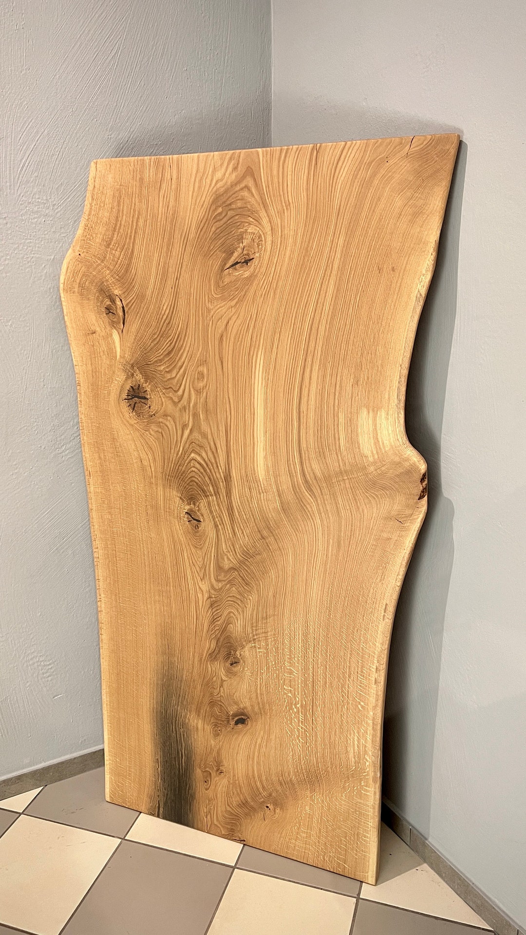 164 X 80cm Solid Oak Table Top With Live Edges. Oak Desktop, Ready to ...