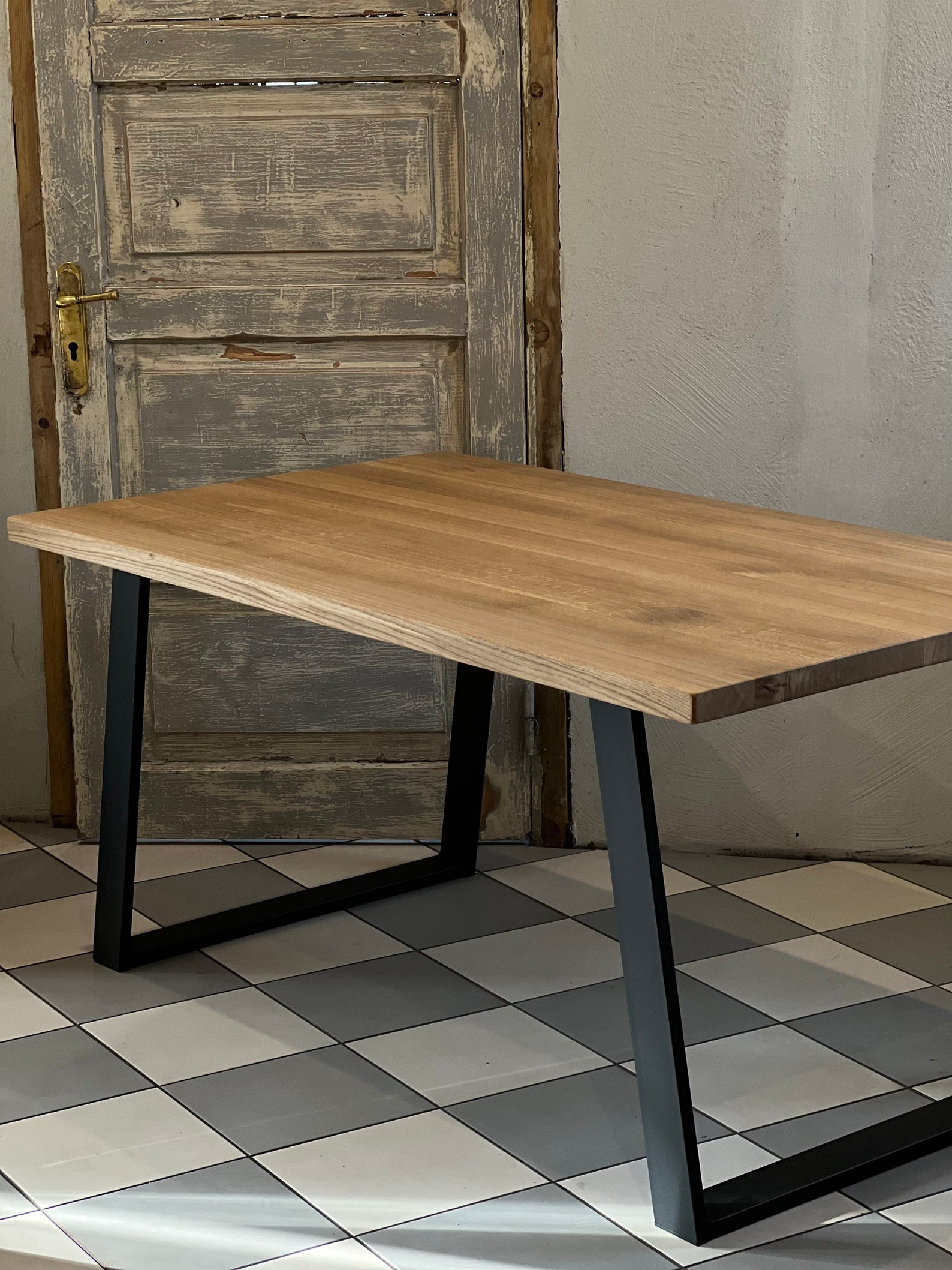 Solid Oak Dine Table Farmhouse Oak Slab Table Oak Solid - Etsy