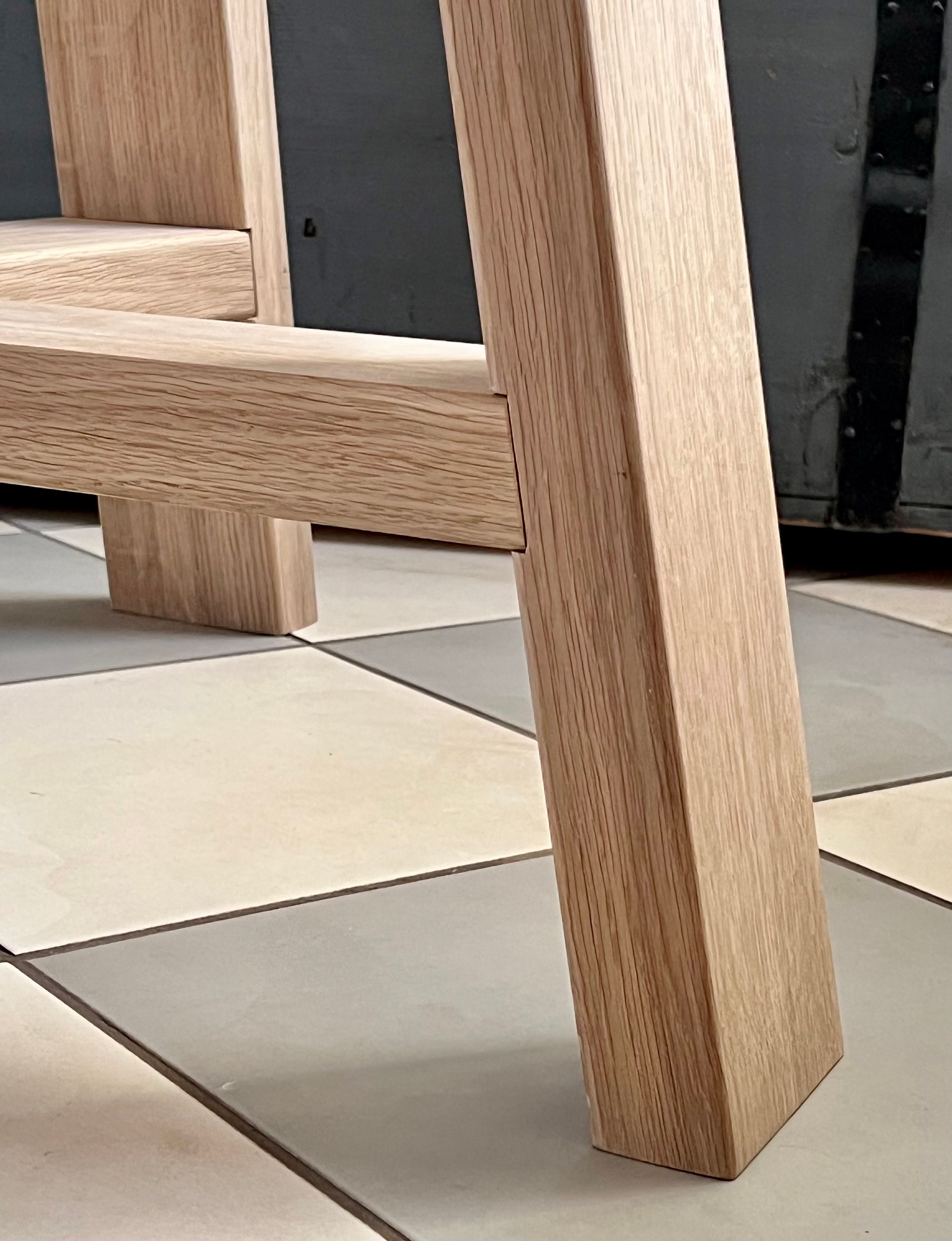 110cm Round Dine Table With Oak Base Legs, Oak Round Table, Round ...