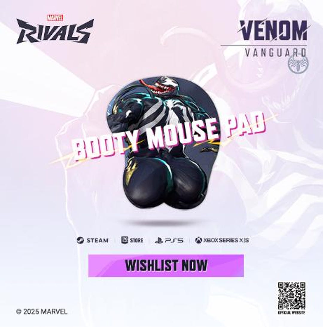 Venom Butt Oppai Mousepad MARVEL RIVALS - Etsy