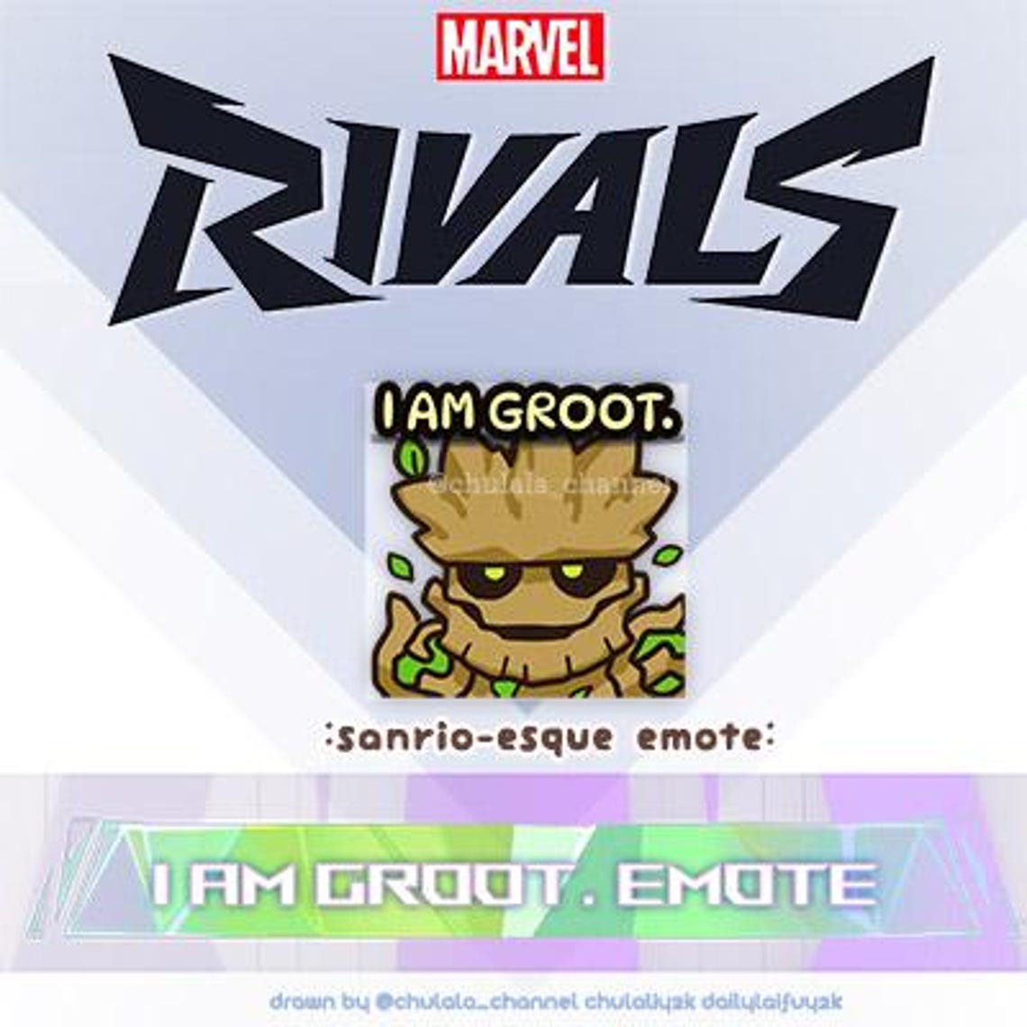 I AM GROOT. Marvel Rivals Sanrio Inspired Emote for Twitch and Discord ...
