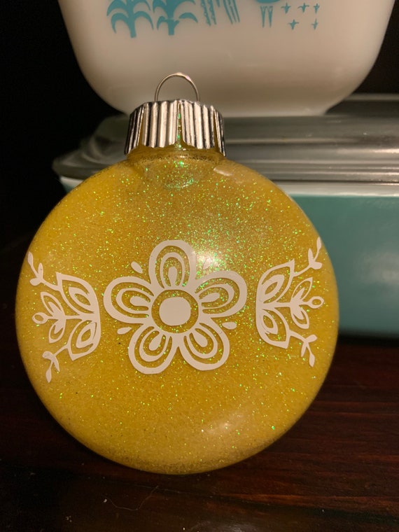 Pyrex Butterfly Gold inspired Christmas Ornament | Etsy