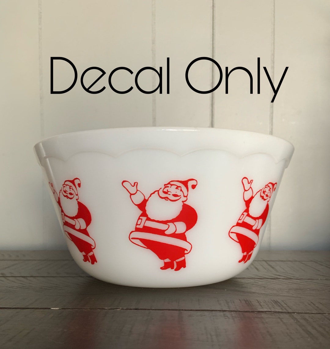 Santa Pyrex Bowl Decal - Etsy