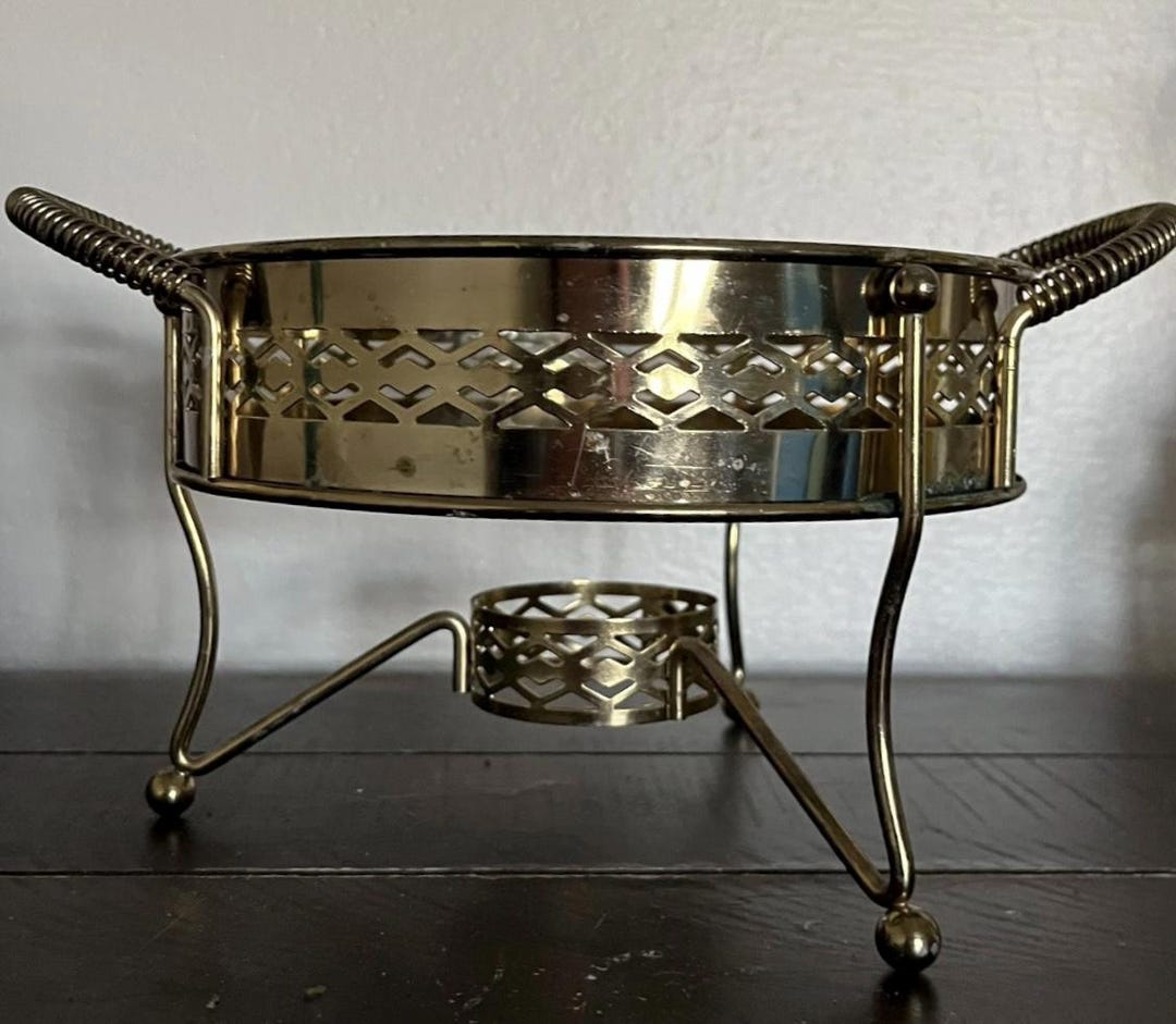 Vintage 8" Fireking Metal Warming Stand - Etsy
