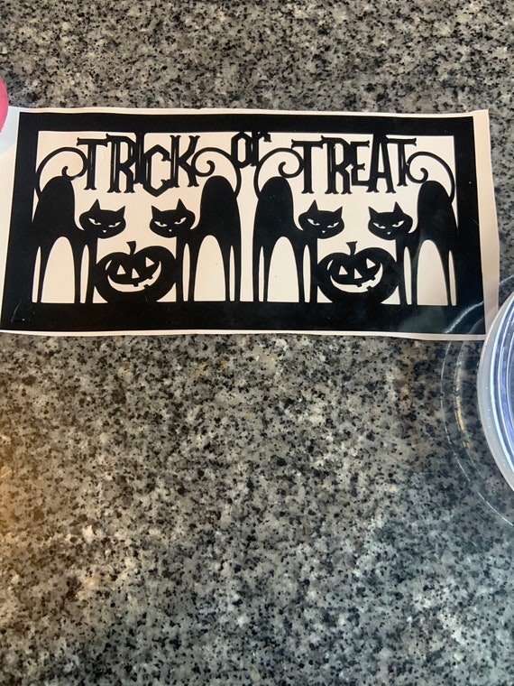 Trick or Treat Cat Halloween Pyrex Decal | Etsy
