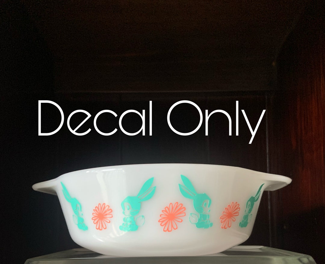 Bunnies and Daisy's Pyrex Decal - Etsy