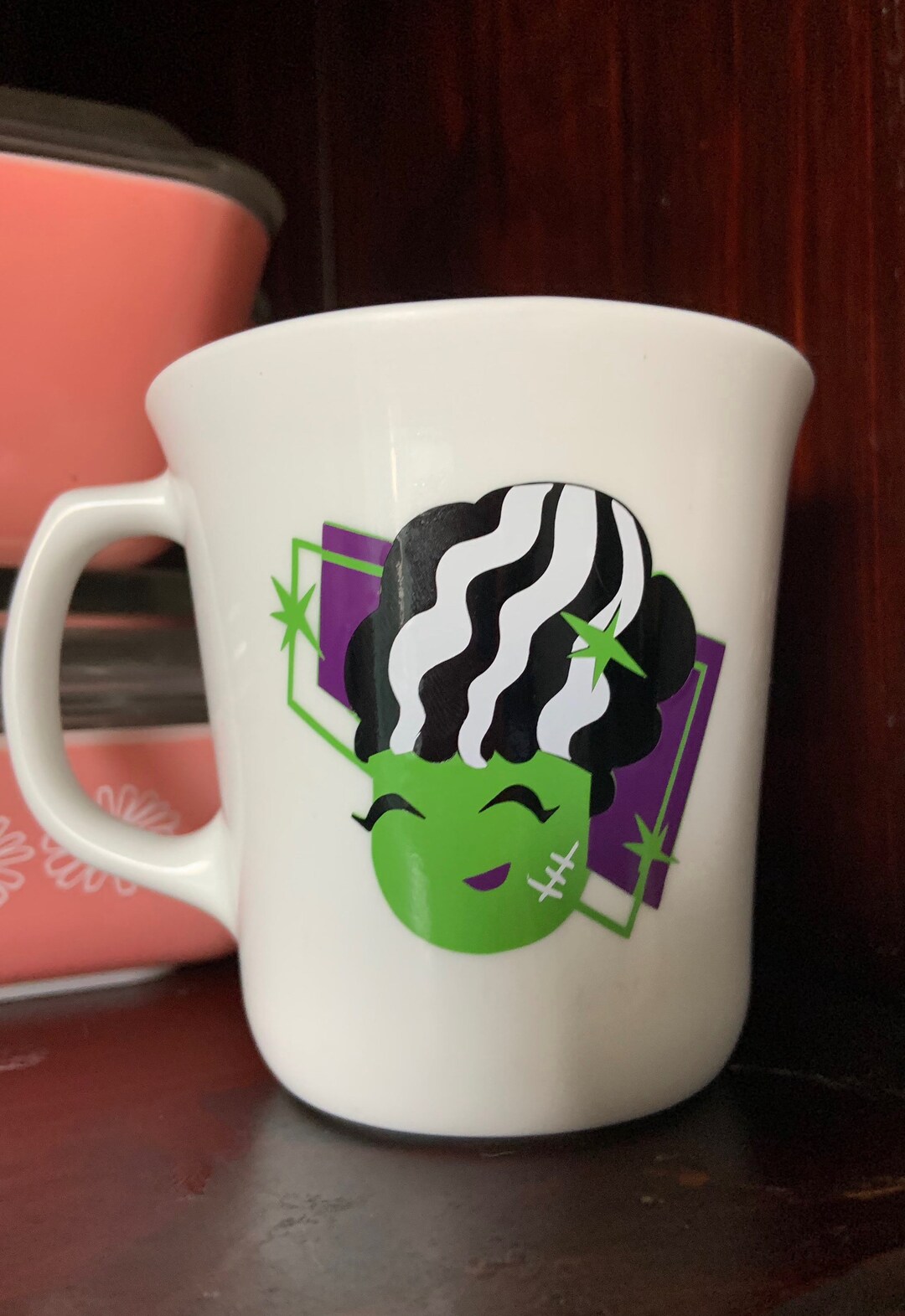 MCM Frankenstein Halloween Pyrex Decal - Etsy