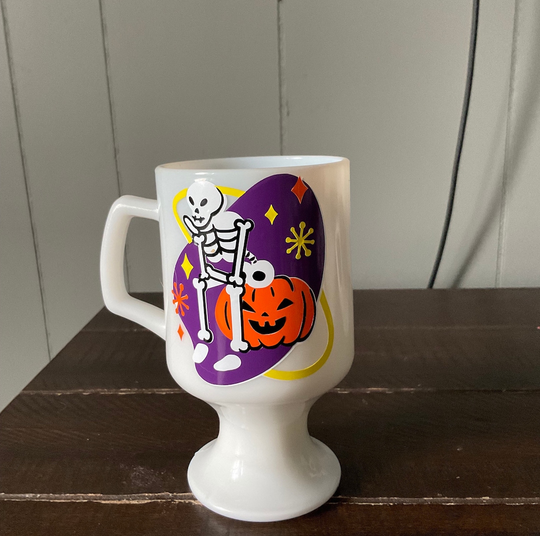 MCM Skeleton Halloween Pyrex Decal - Etsy